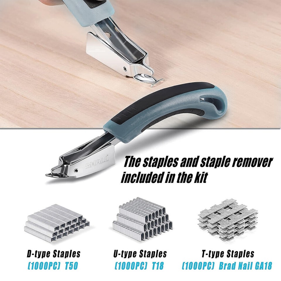 Staple Gun Heavy Duty Tacker Stapler Upholstery Nail Gun 3000x Staples ...