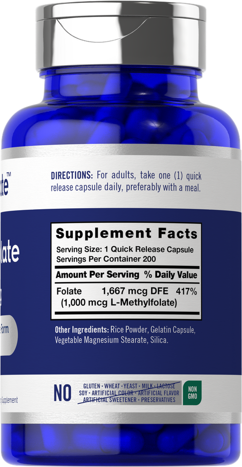 L Methylfolate 1000mcg | 200 Capsules | Value Size | by Opti-Folate | eBay