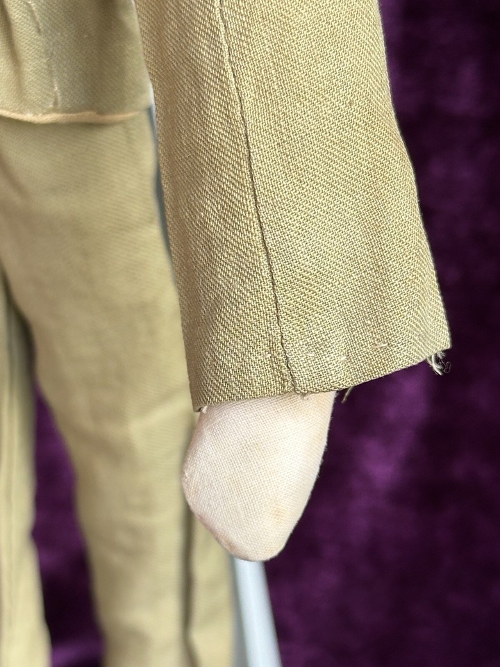 Antique American Primitive 15” Handmade Cloth Rag Folk Soldier (?) Doll ...