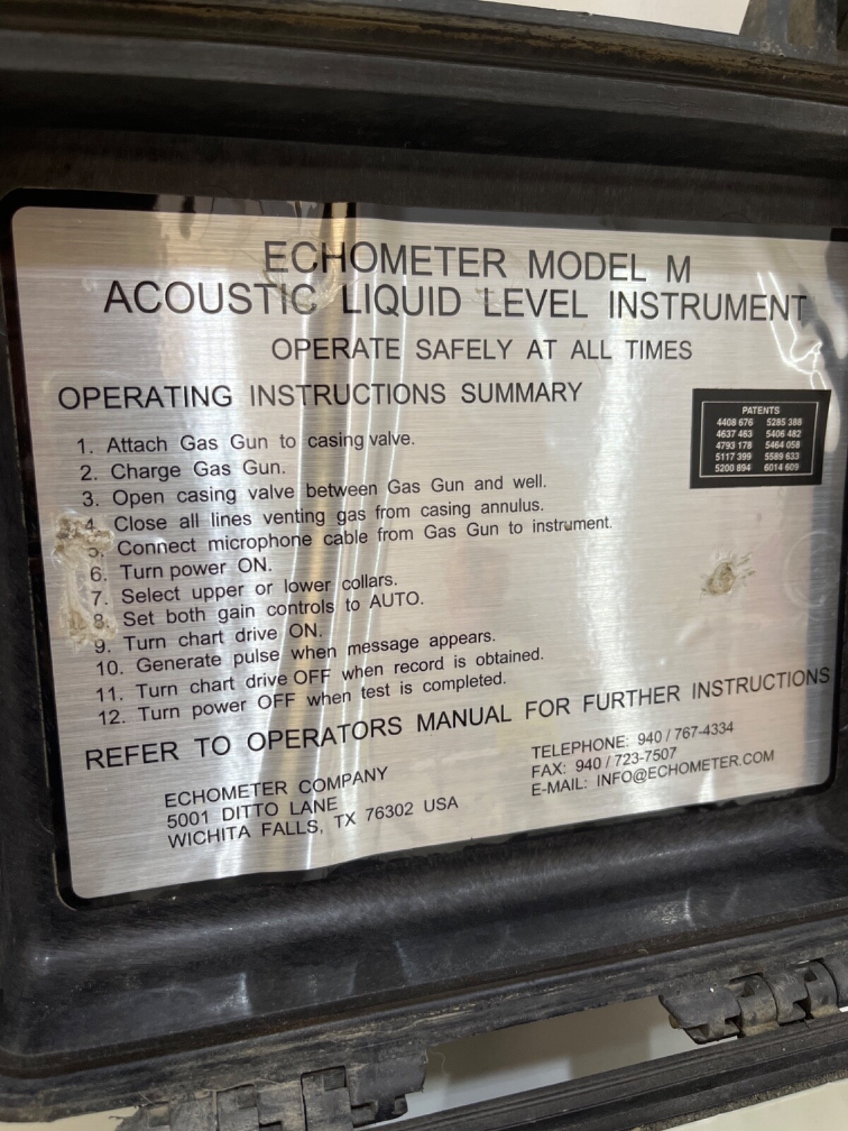 Echometer Model M Strip Recorder. Acoustic Liquid Level Instrument. | eBay