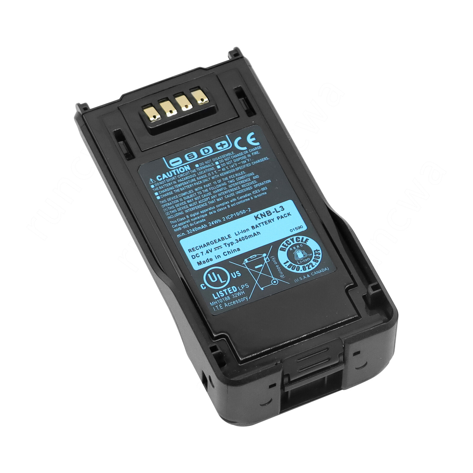 KNB-L3 3400mAh Li-ion Battery For Kenwood VP5230 VP5330 VP5430 NX-5300 ...