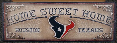 HOUSTON TEXANS HOME SWEET HOME WOOD SIGN 6"X17'' BRAND NEW WINCRAFT | eBay