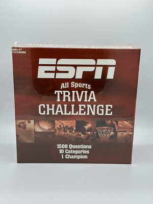 ESPN All Sports Trivia Challenge 1500 Questions 10 Categories Age 13 ...