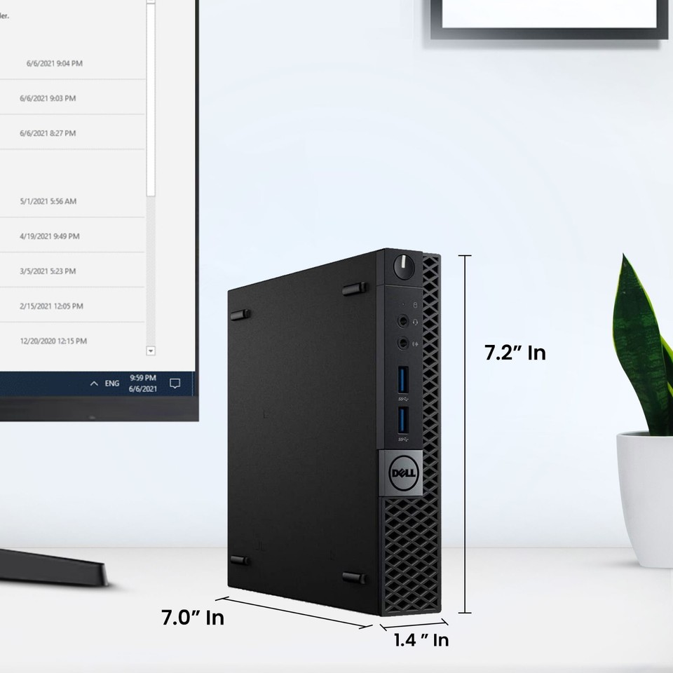 Dell Tiny Computer Desktop PC Intel i5-6500T 32GB 2TB SSD New 24" LED ...