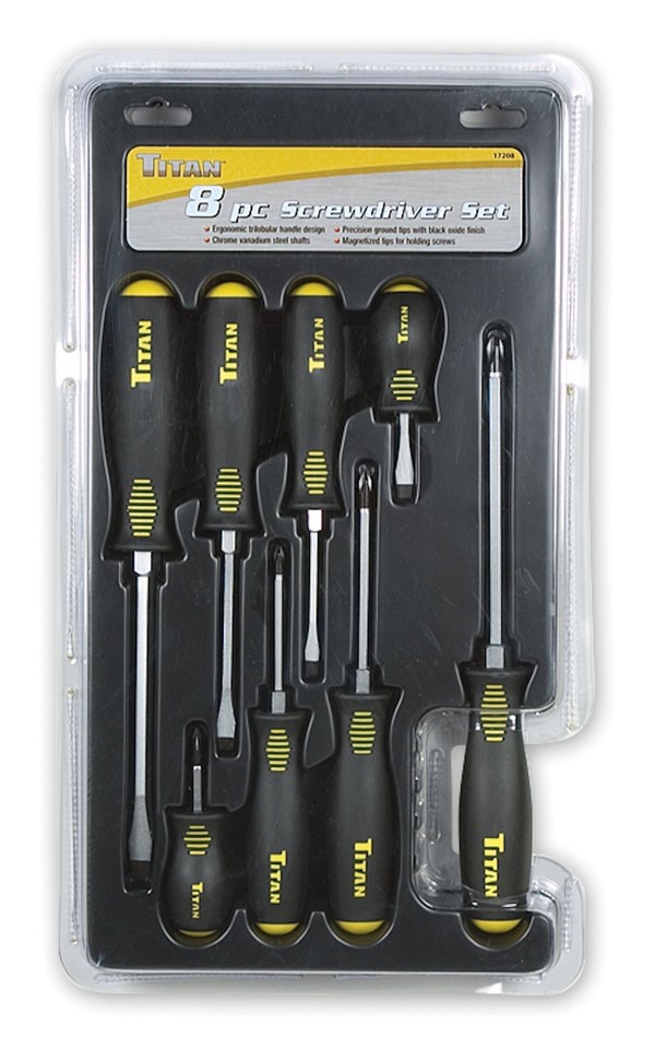 Titan 17208 8-Piece Screwdriver Set - 8pc Screwdriver Set | eBay