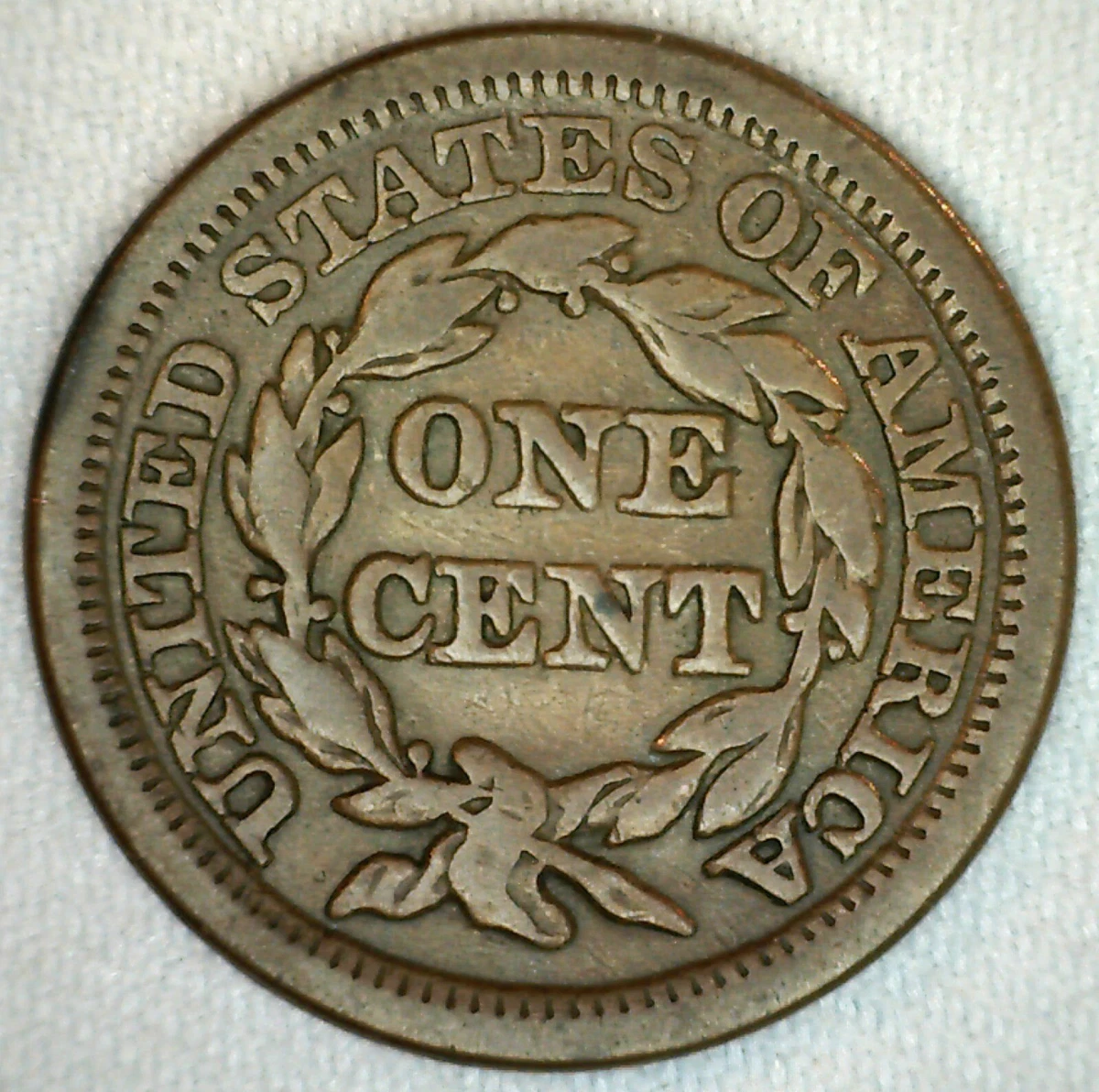 1853 One Cent Coin Us