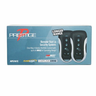 NEW Prestige APS787Z One-Way Remote Start & Alarm System with One Mile ...