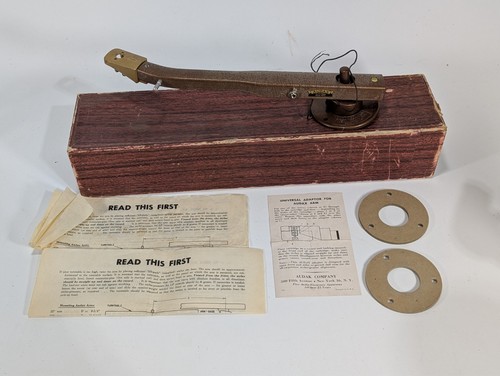 Vintage Audax Tonearm with Box, Manual, and Lift Pads - KT12? Vintage ...