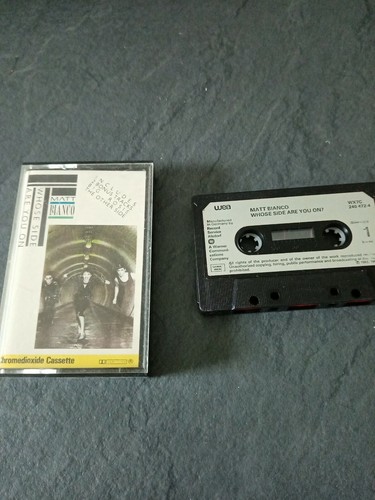 vintage Cassette audio K7 TAPE-Matt bianco-whose side are you on-free ...