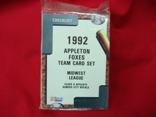 1992 APPLETON FOXES FLEER PROCARDS MINOR LEAGUE BB TEAM SET KANSAS CITY ...