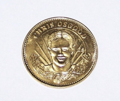 1997 Pinnacle Mint Chris Osgood Artist Proof GOLD Plated Coin /100 Rare ...
