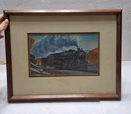 Vintage Erie Railway Railroad FOGG Print Artwork Framed | eBay