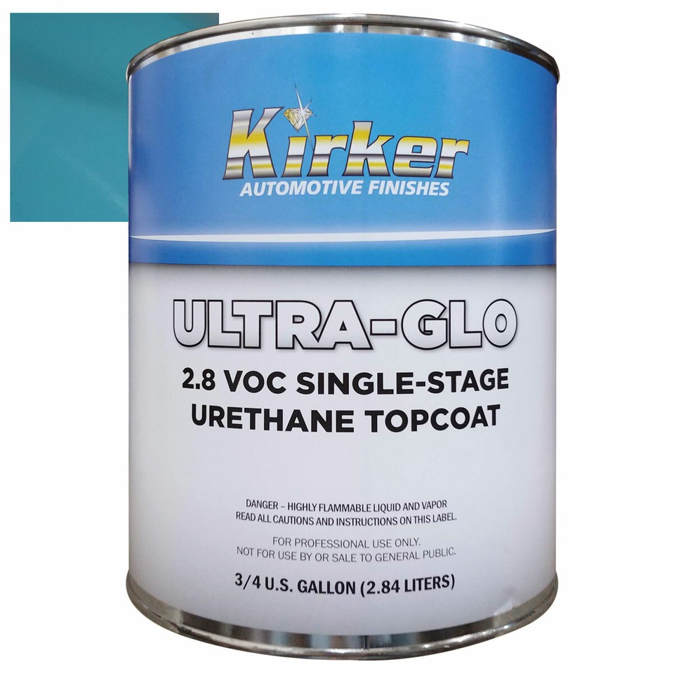 0.75 Gallon Kirker Ultra-Glo Car Paint Coastal Blue UA-41082 with Med ...