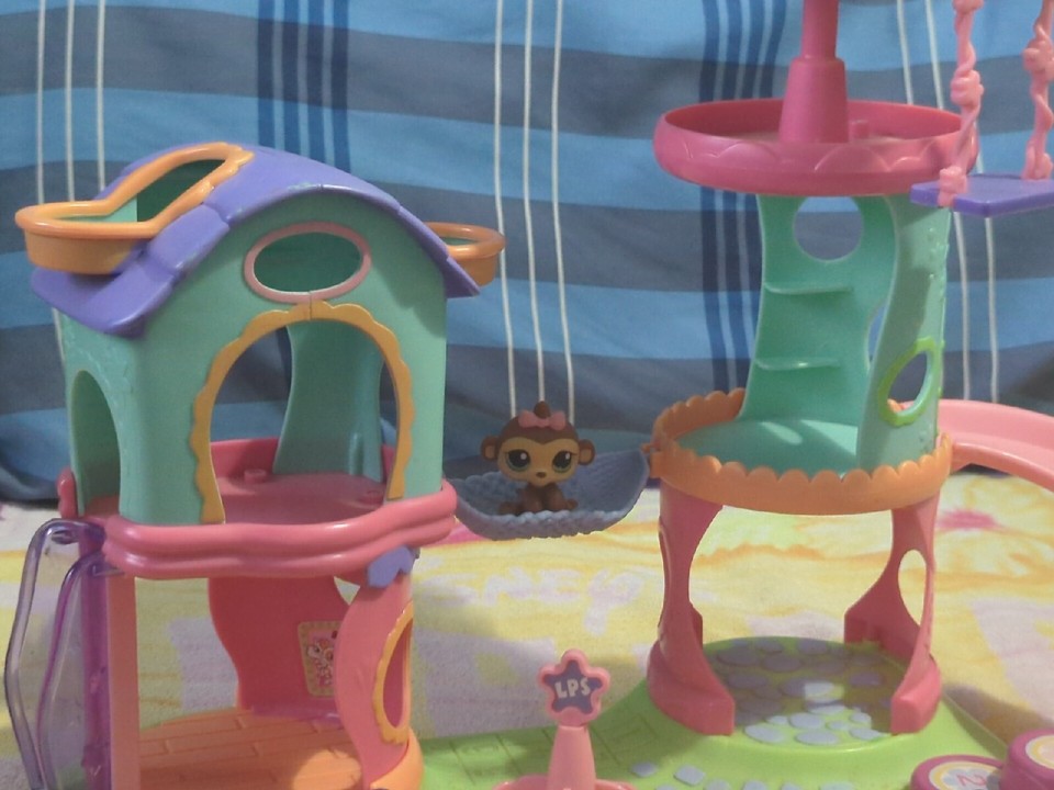 LPS Littlest Pet Shop Whirl Around Playground Swing Slide Tunnel ...