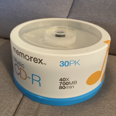 Memorex Music CD-R 40X, 80 Minute, 700MB, 30-Pack Spindle Sealed | eBay
