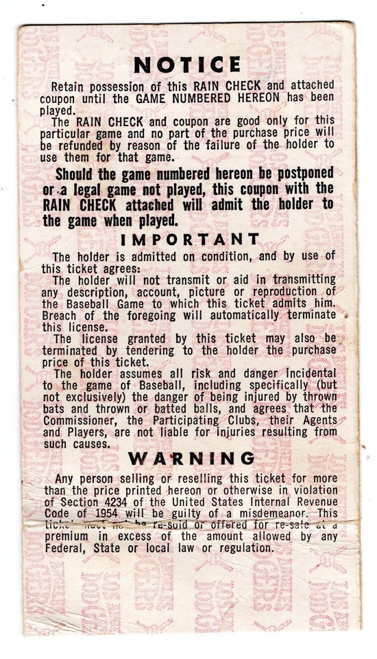 1959 World Series Ticket Stub Game 3 White Sox @ Dodgers | eBay