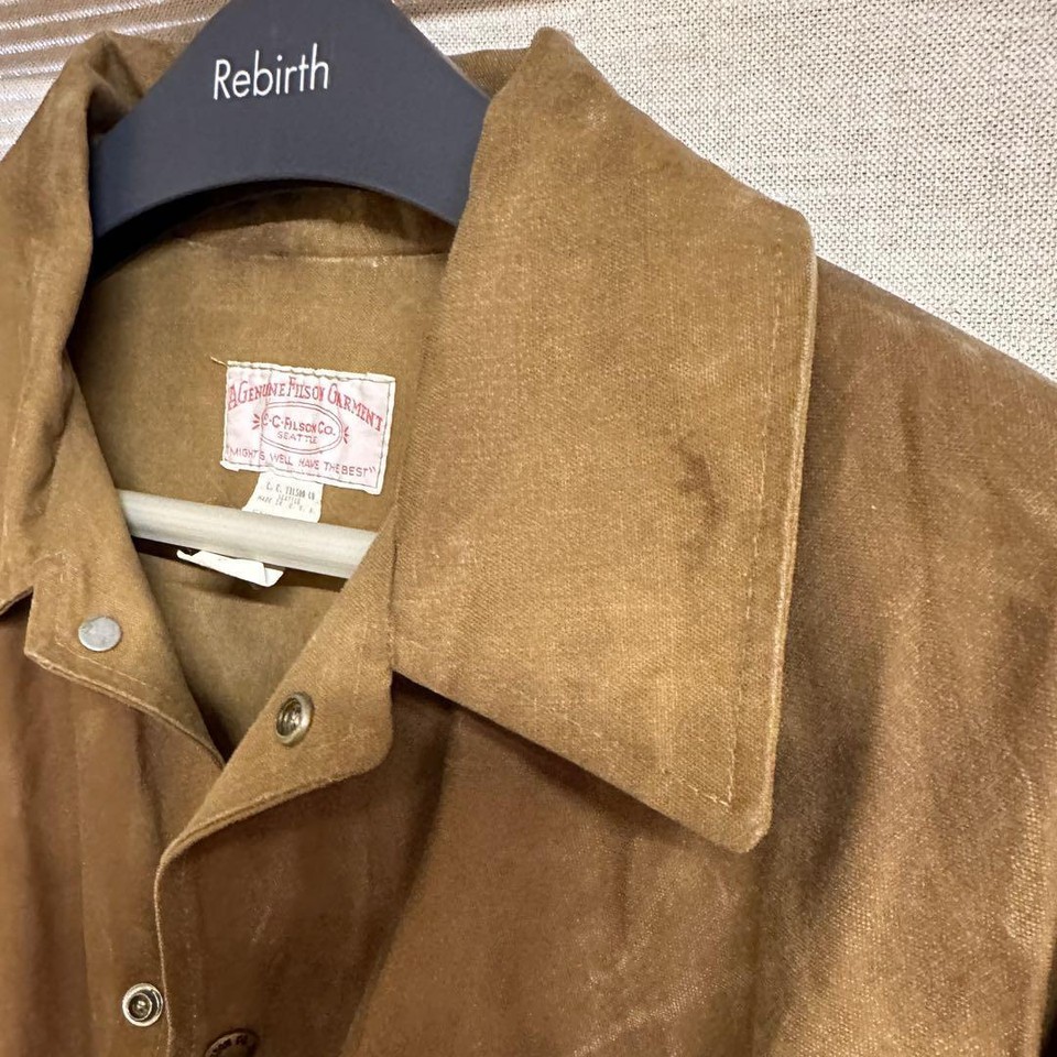 FILSON STYLE 68 Oiled Cotton Jacket Coat Size L Vintage Outwear | eBay
