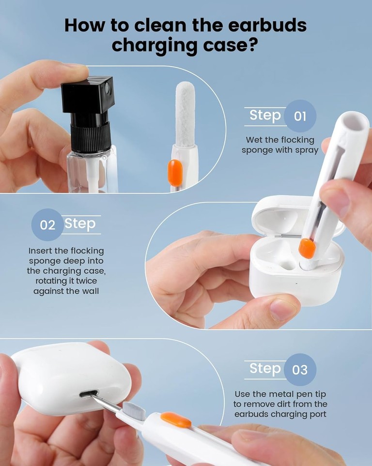 20-in-1 for AirPod Cleaner Kit Pro 4 3 2 1 - Multifunction Cleaning ...