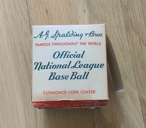 1957 Spalding Official National League Ball Warren Giles w/ Original ...