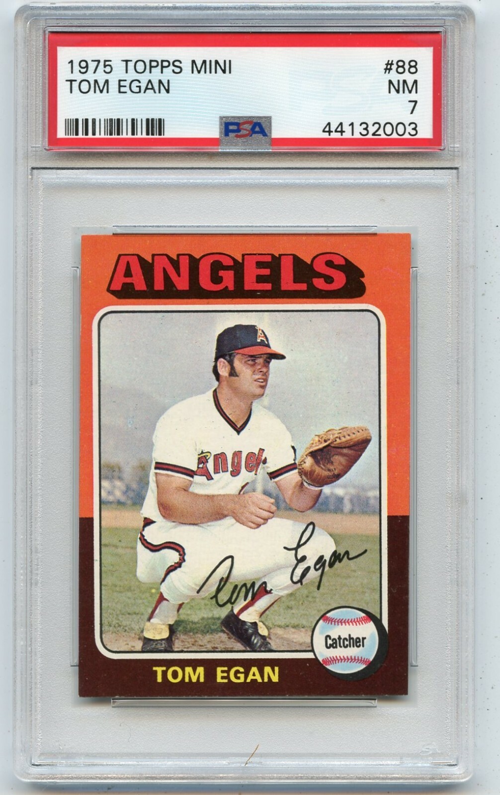 1975 TOPPS MINI #88 TOM EGAN "MINI", CALIFORNIA ANGELS - PSA 7 NM ...