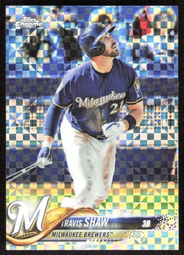 2018 3403B Topps Chrome XFRACTOR Travis Shaw Milwaukee Brewers #105 | eBay