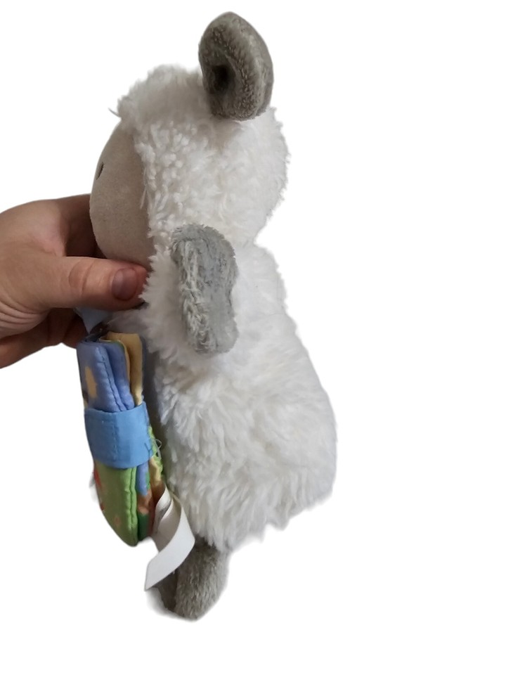 Demdaco Lamb Hand Puppet White Plush Mary had a Little Lamb Book Lift ...