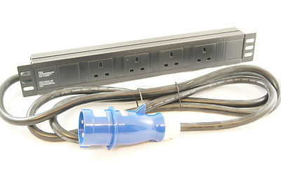 4 way UK PDU with 32 Amp Commando Plug - Horizontal Power Distribution ...