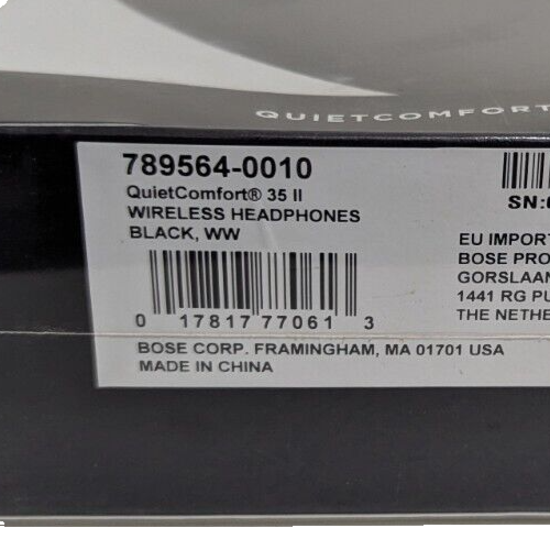Bose QuietComfort 35 II Over the Head Headsets - Black for Bose QuietComfort 35 II Over the Head Headsets - Black for
