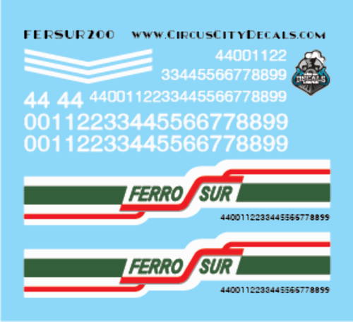 FerroSur Ferro Sur AC4400 Decals HO Scale | eBay