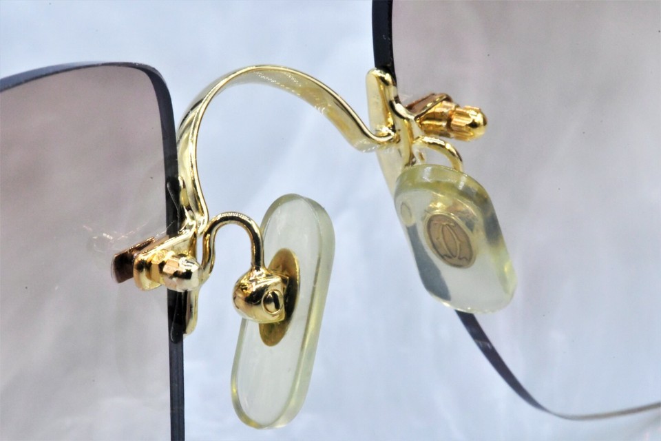 Cartier C decor rimless Nuts/Caps Sunglasses vintage eyeglasses ...