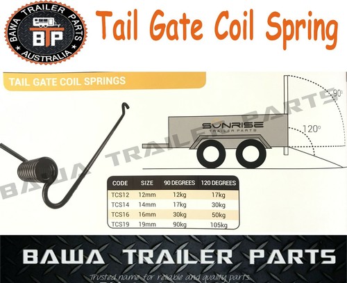 12mm Solid Horse Float Tailgate Spring Left Side Tail Gate Coil Ramp ...