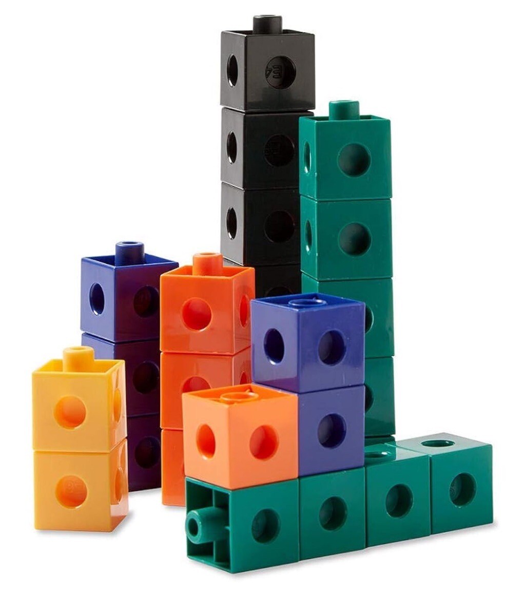 Pop Cubes Math Linking Cubes Plastic Cubes Snap Blocks Color Sorting Set of 100