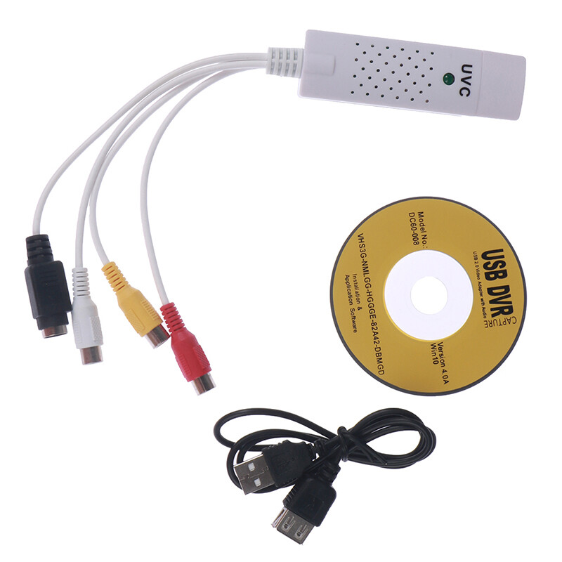 USB Video Audio Capture Card Adapter RCA Analog S-Video AV Input to ...