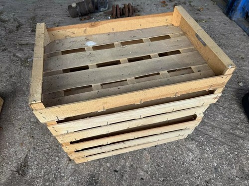 WOODEN TRAY CRATE VEG BOX STORAGE 60cm x 40cm - 6 CRATES | eBay UK