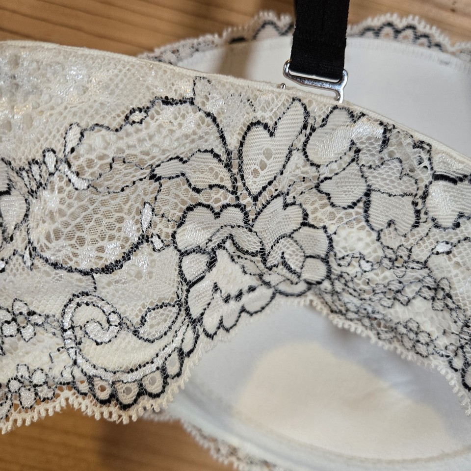 Victoria's Secret Dream Angels Multi-Way Bra Cream Lace Rhinestones 36C ...