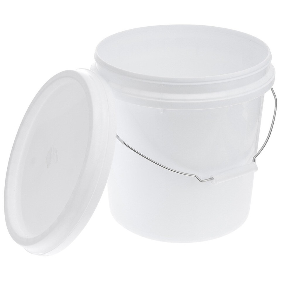 Small Bucket Household Sealed Barrel Travel Pail with Lid Fixed Clear ...