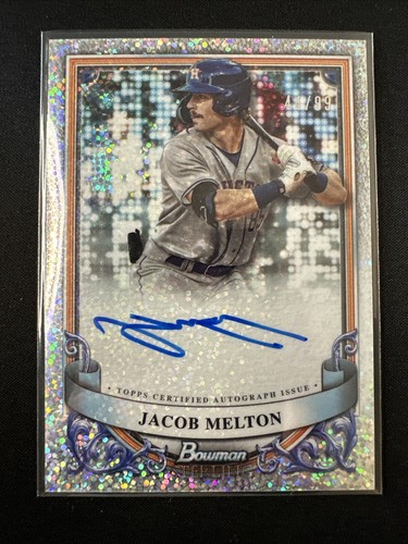 2024 Bowman Sterling Jacob Melton Prospect SPECKLE AUTO /99 Houston ...