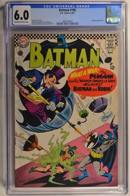 Batman #190 CGC 6.0 OW/W DC Comic March 1967 Penguin app. | eBay