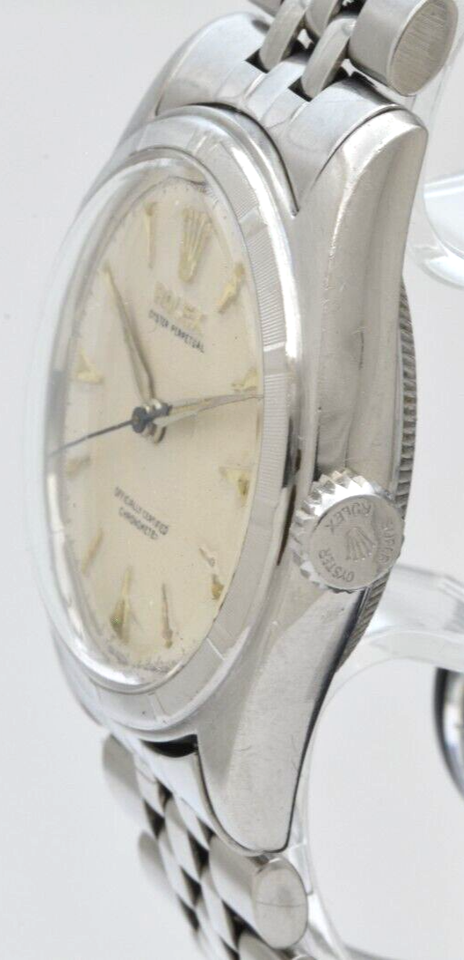 1952 Rolex Oyster Perpetual 6107 Big Bubble Back 34mm Automatic Watch ...