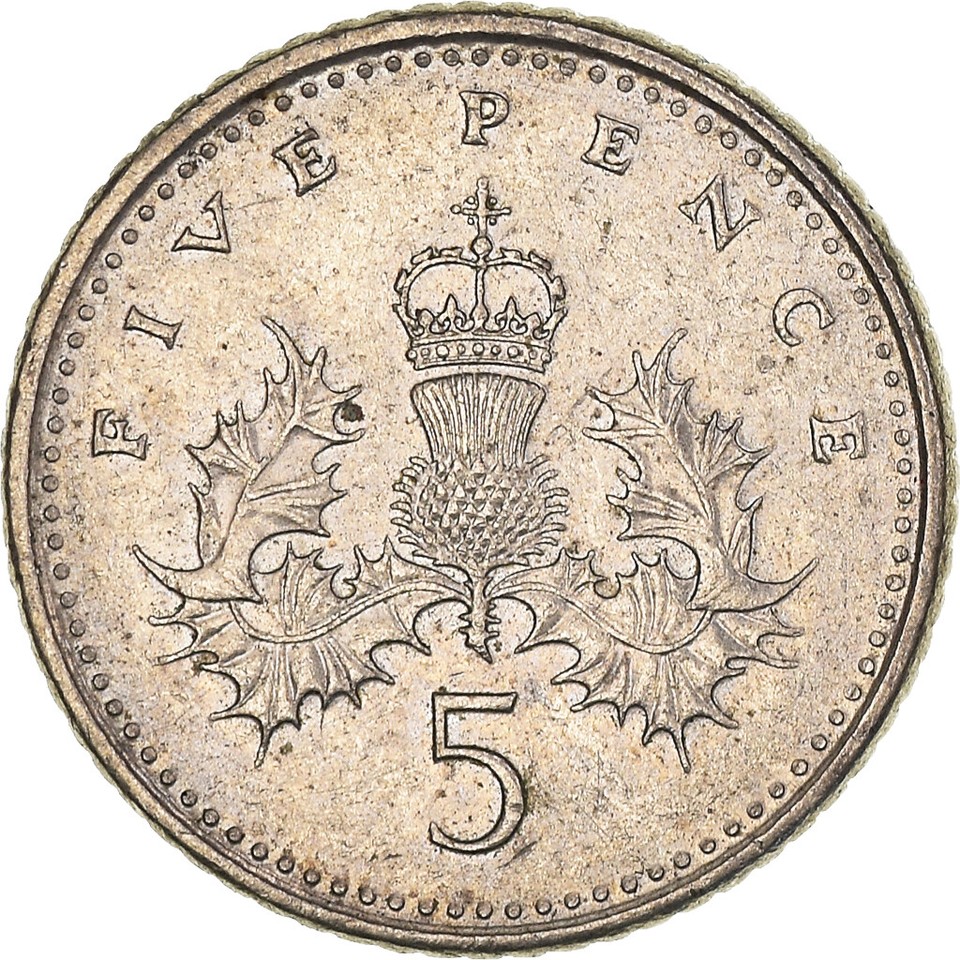 [#939877] Coin, Great Britain, 5 Pence, 1990 | eBay