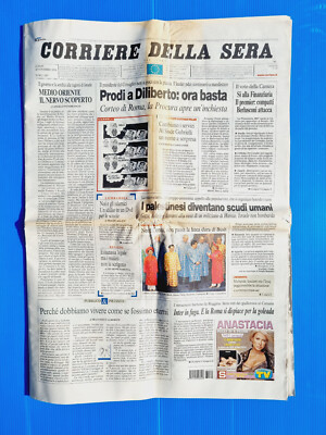 Corriere Della Sera November 20 2006 North Korea-Berlusconi-Prodi ...