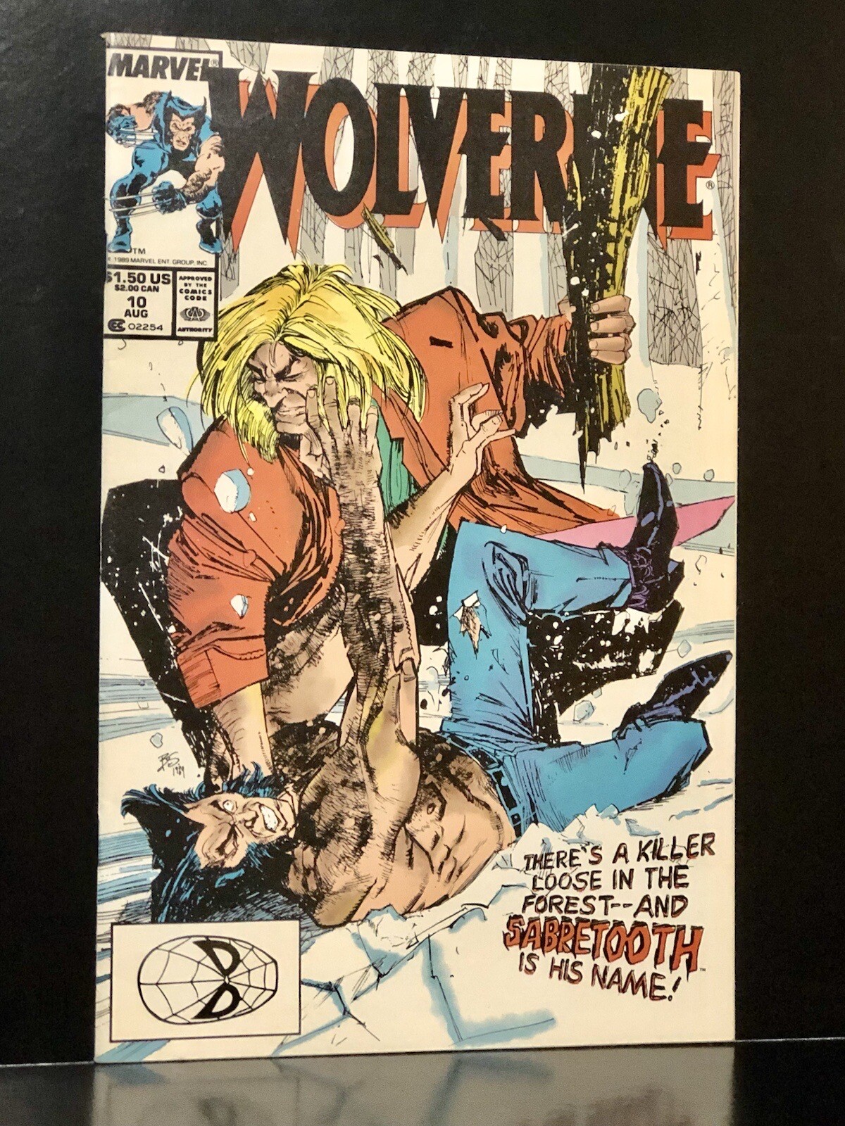 Wolverine #10 1989 1st Silver Fox! Wolverine vs Sabretooth Press It ...