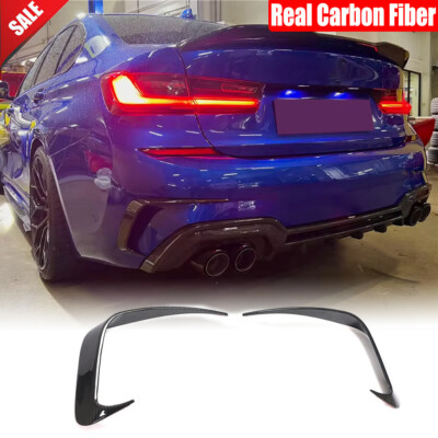 For BMW 3 Series G20 330i M340i 20-22 Real Carbon Rear Bumper Side Vent ...