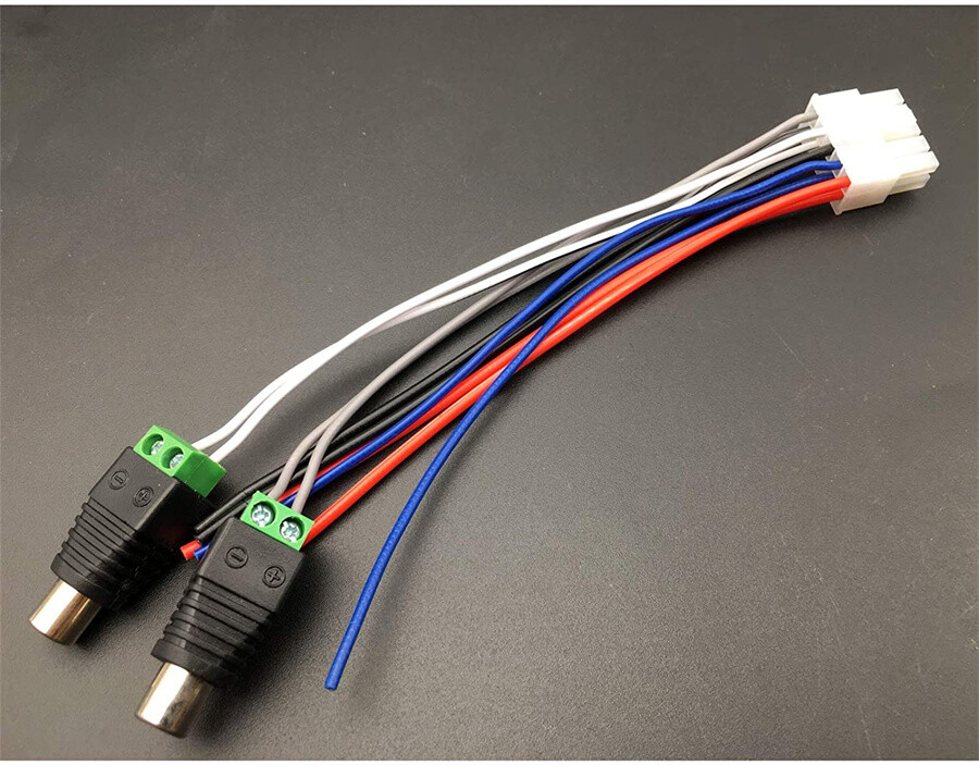 1x Power Input Speaker Wire Harness 10 Pin Plug RCA For Dual TBX10A ...