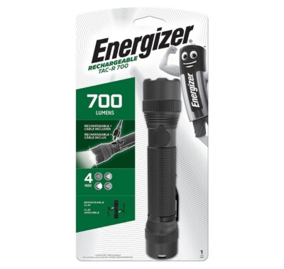 Energizer TAC-R 700 Rechargeable Tactical Metal Torch | eBay UK