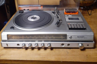 SHARP GS-11 Stereo Music System Turntable Cassette Radio Vintage Rare ...
