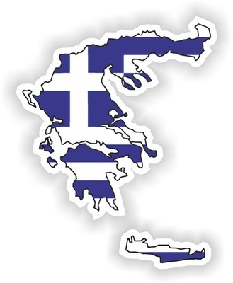 Greece Map Flag Sticker / Vinyl Waterproof Decals Car Graphics | eBay
