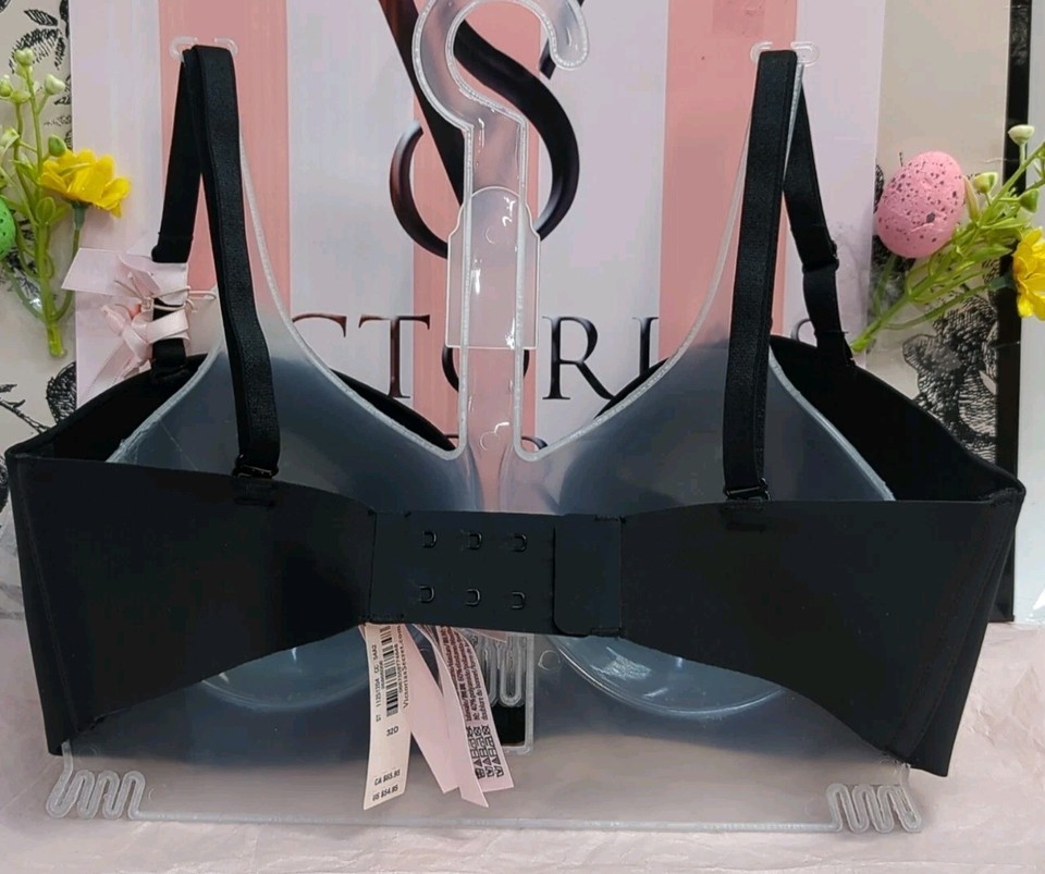 Victoria Secret Bare Plunge Underwire Low Back Push Up Bra Size 32D ...