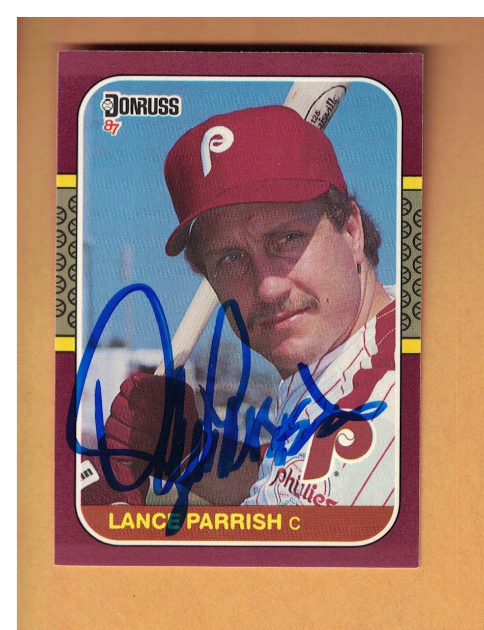 Lance Parrish AUTOGRAPHED 1987 DONRUSS OPENING DAY BASEBALL CARD SIGNED ...