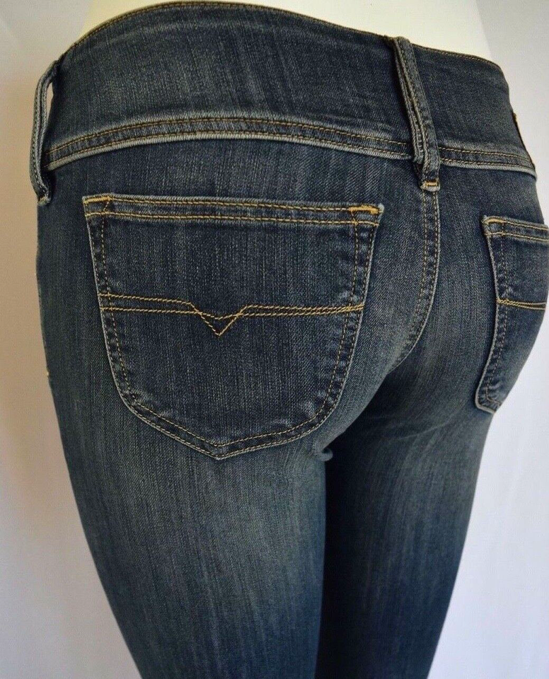 NEW $170 DIESEL CHEROCK Slim Bootcut Jean Woman SZ 27 X 32 Dark Medium ...
